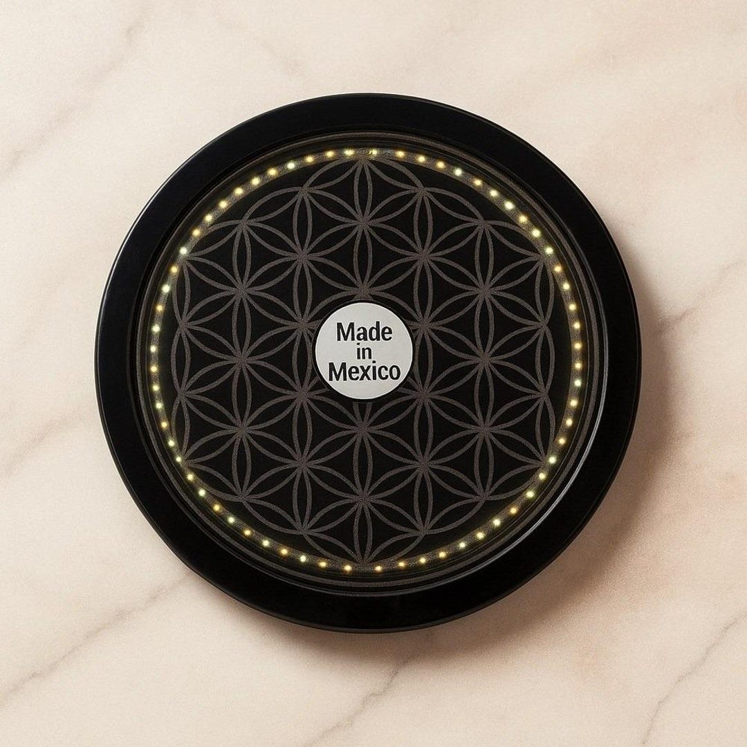 Flower of Life Obsidian Grid Plate - Etsy