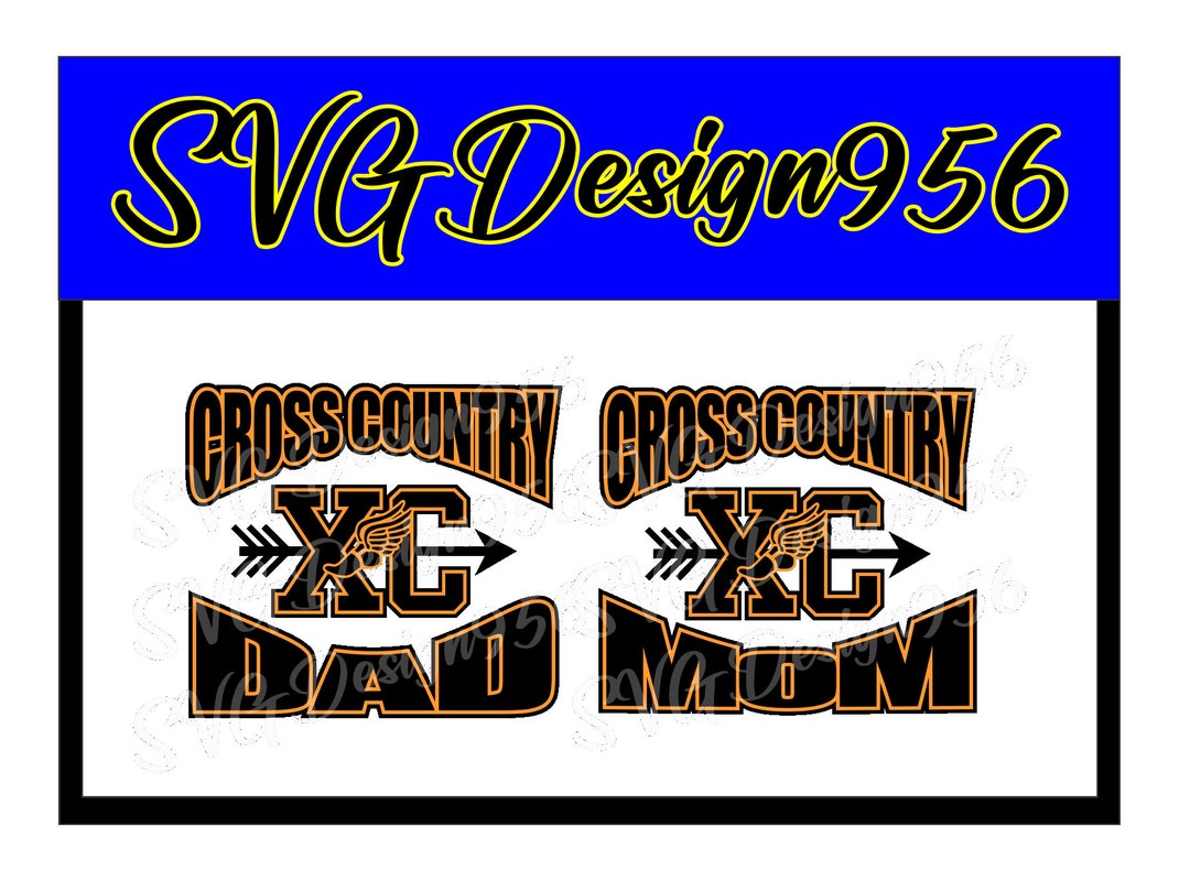 Cross Country Mom and Dad Designs. SVG. Digital Download . Logo - Etsy