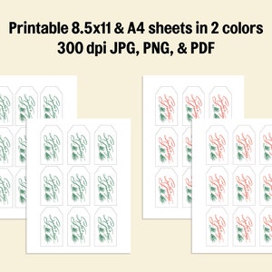 Christmas Gift Tags Printable, Vintage Christmas, Printable Gift Tags ...