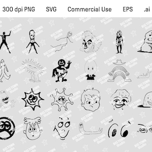 Weird Character Clipart, Character SVG, PNG, Avatar SVG, Hipster ...