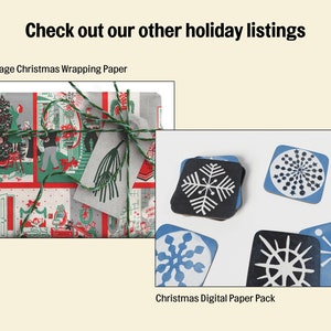 Christmas Gift Tags Printable, Vintage Christmas, Retro, Digital ...