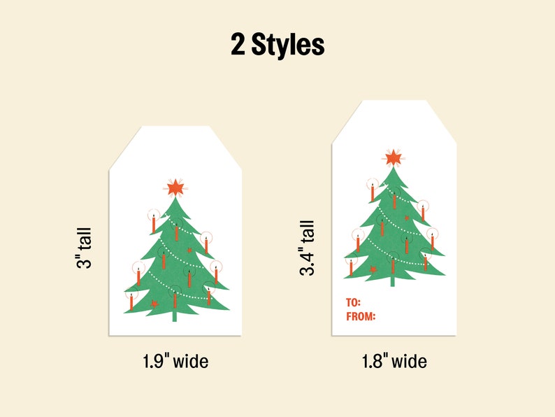 Christmas Gift Tags Printable, Christmas Tree, Printable Gift Tags ...