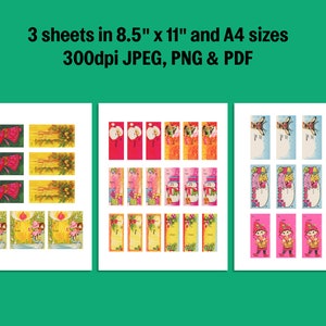 Christmas Gift Tags Printable, Vintage Christmas, Retro, Digital ...