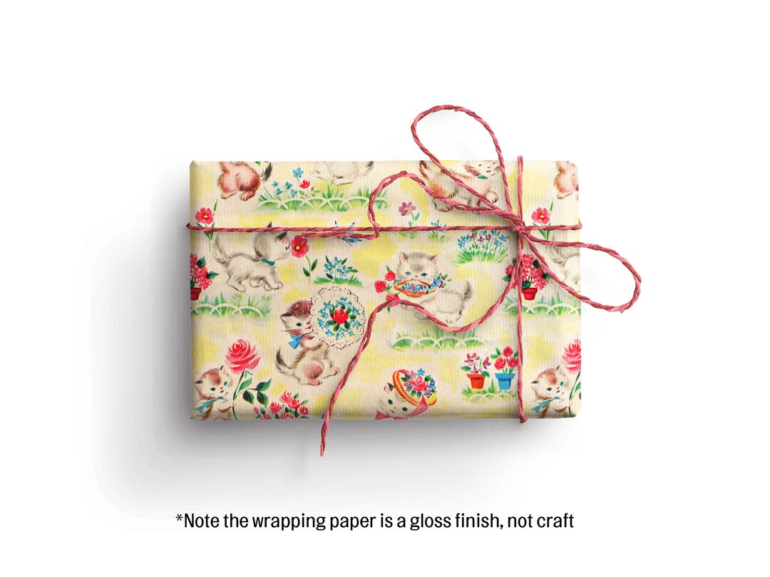 Cute Wrapping Paper, Vintage Wrapping Paper, Recyclable Wrapping Paper ...