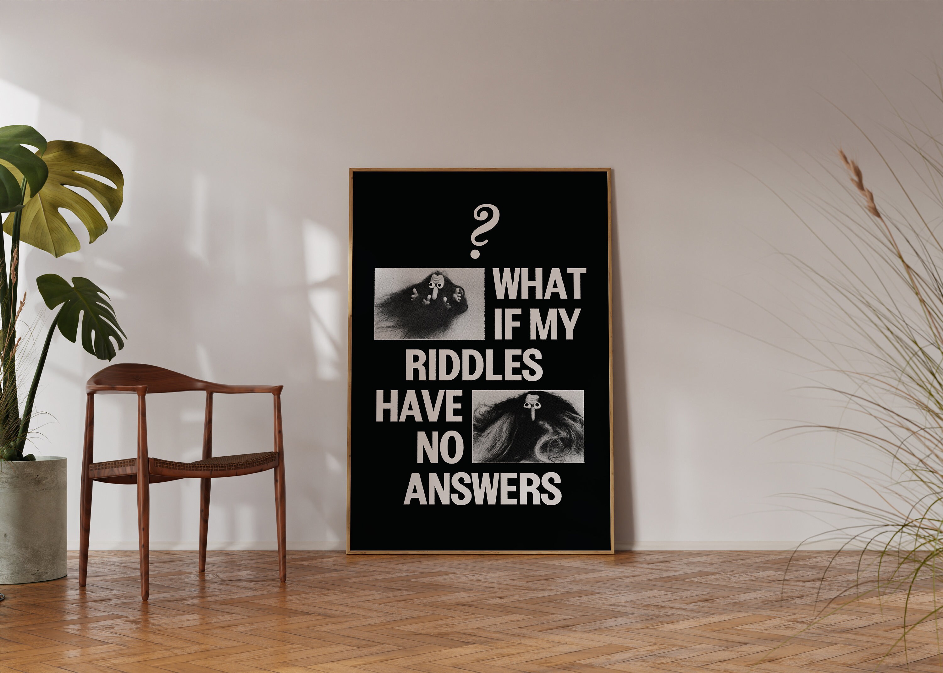 Funny Troll Doll Riddle Wall Print, Digital Download, Wall Decor, Weird ...