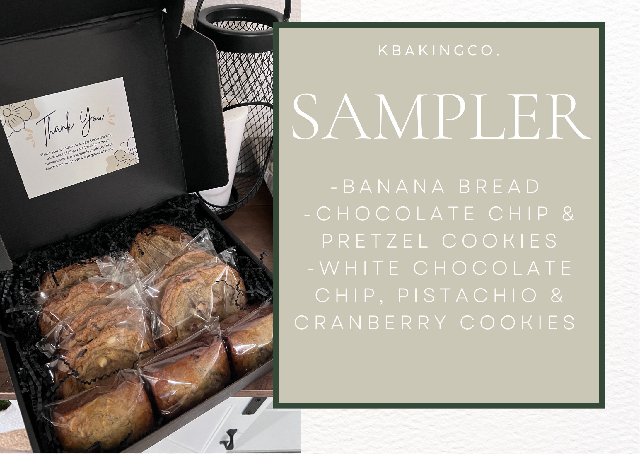 Cookie Gift Box, Dessert Gift Box, Thank You Gift Box, Desserts, Treat ...