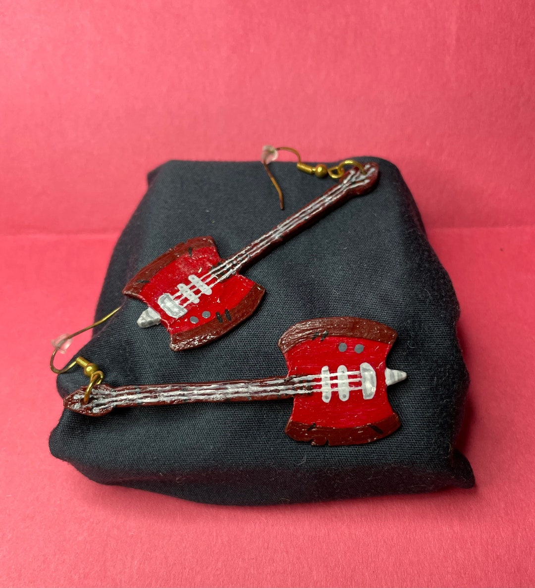 Marceline the Vampire Queen Axe Guitar Earrings - Etsy