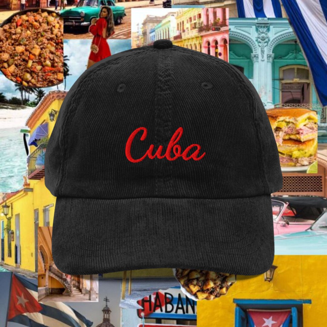 Cuba Vintage Corduroy Cap Cuba Cap Gift for Her Latina Brand Cuba Gift ...