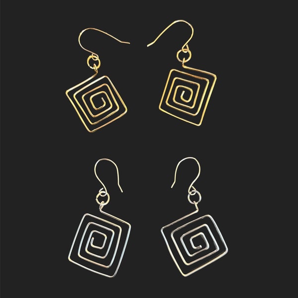 Spiral Earrings - Etsy