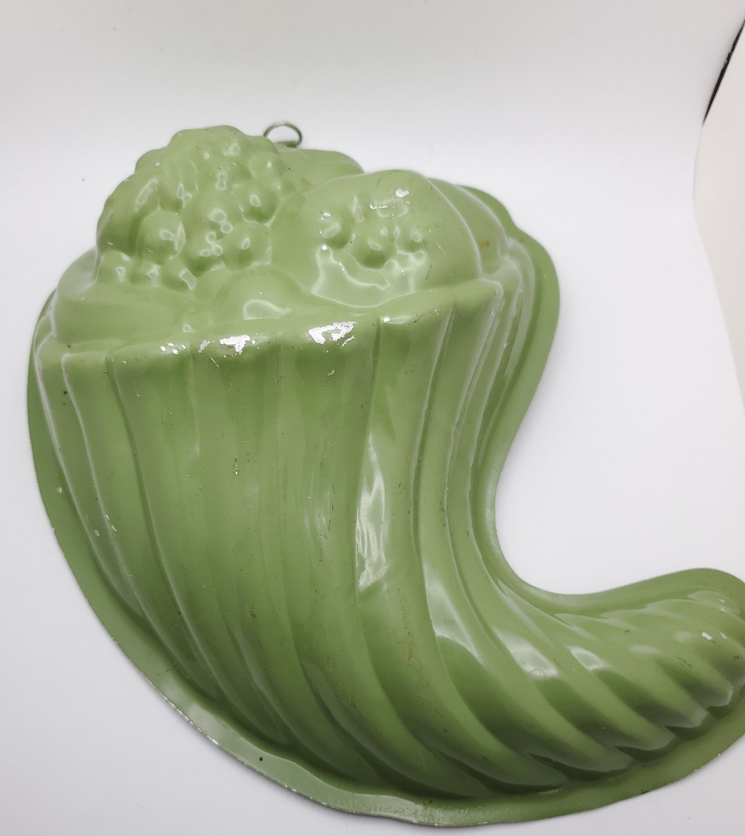Vintage Green Jello Mold Cornucopia Retro - Etsy