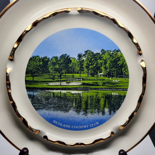 Vintage Country Club Ashtray - Etsy