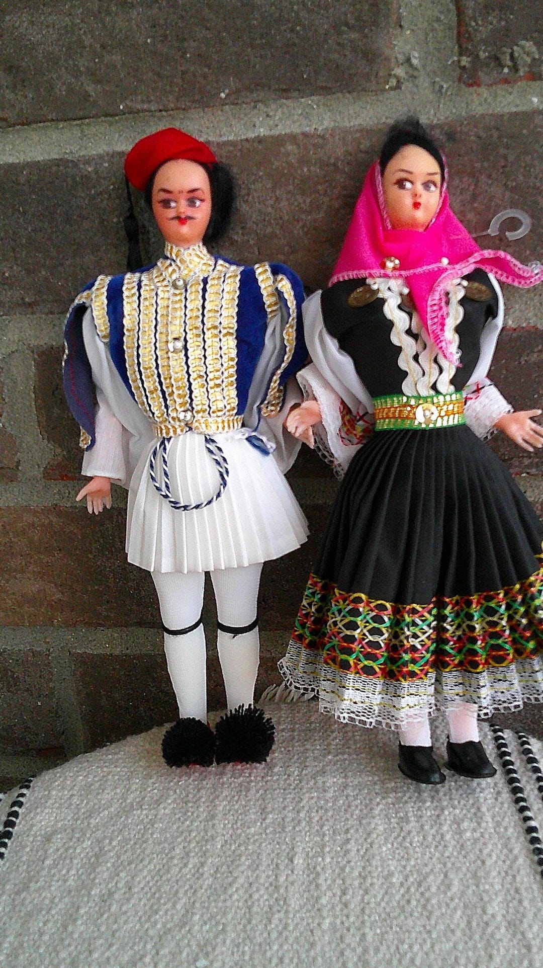 Vintage Traditional Greek Folk Costume Dolls With Male and Female - Etsy