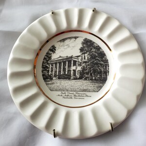 Vintage Belle Meade Mansion Tennessee Souvenir Ashtray Plate - Etsy