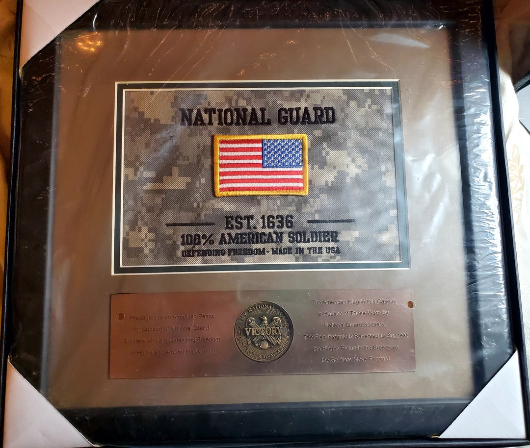 United States Army National Guard American Patriot Award Plaque Victory ...
