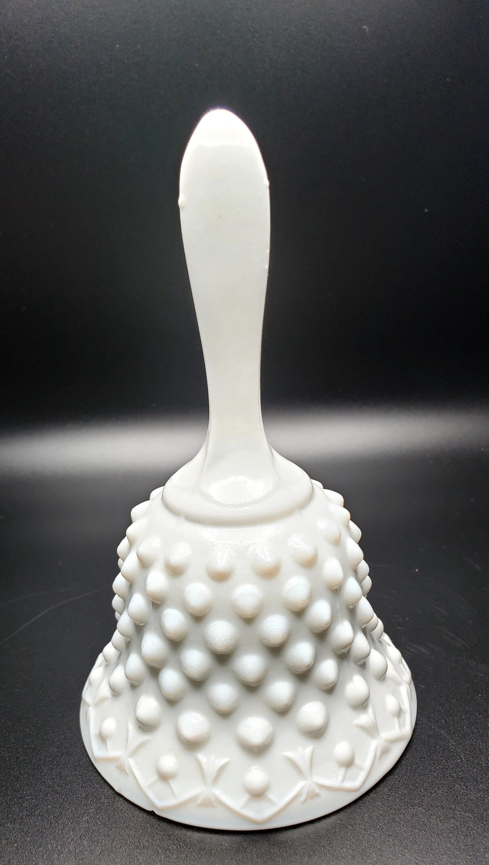Vintage White Milk Hobnail Hob Nail Glass Bell - Etsy