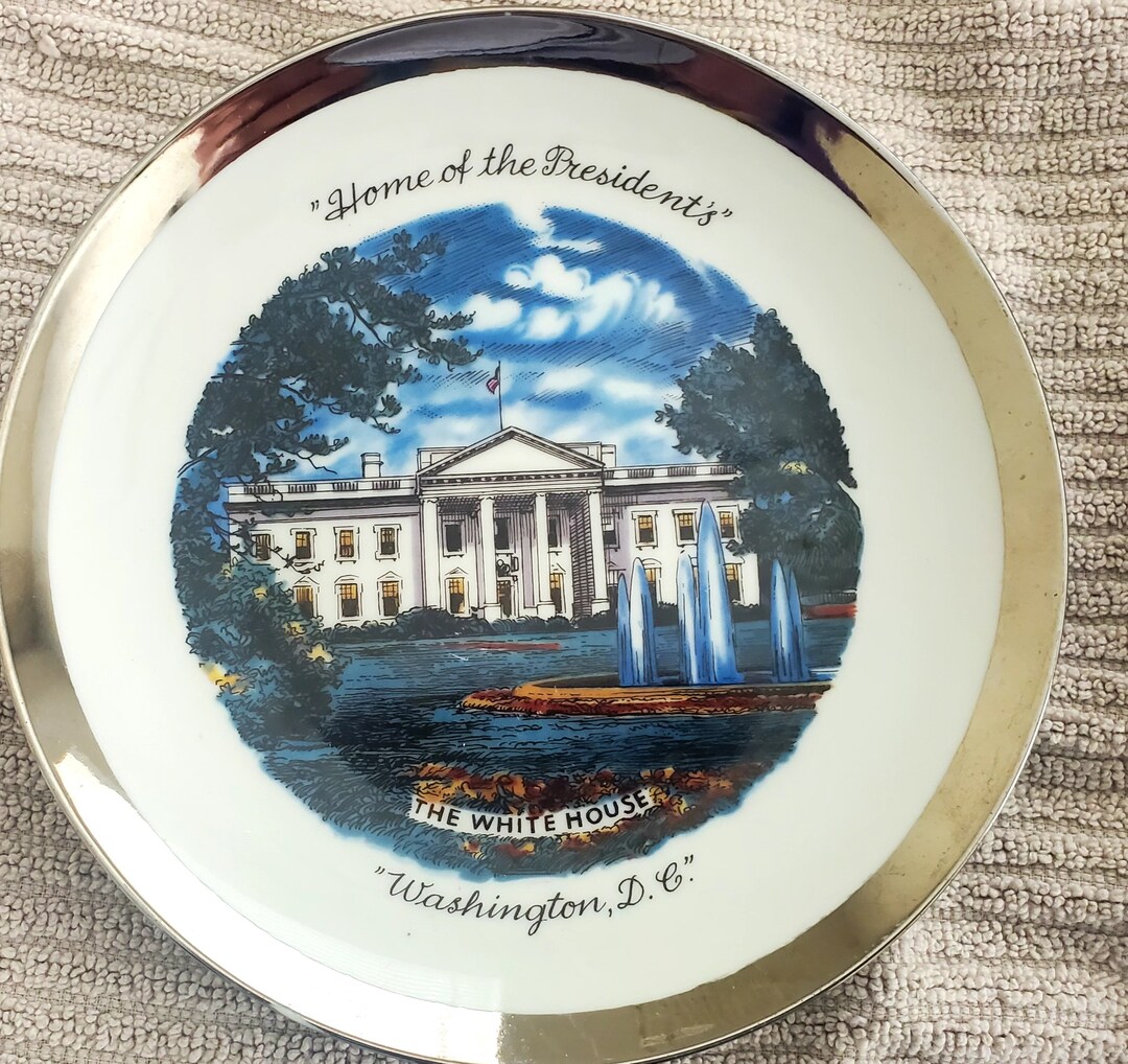 Vintage Washington DC Home of the Presidents White House Souvenir Plate ...