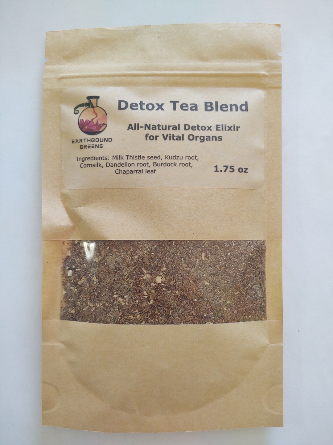 Detox Elixir Tea 7 Day Program by Earthbound Greens All-natural Herbal ...