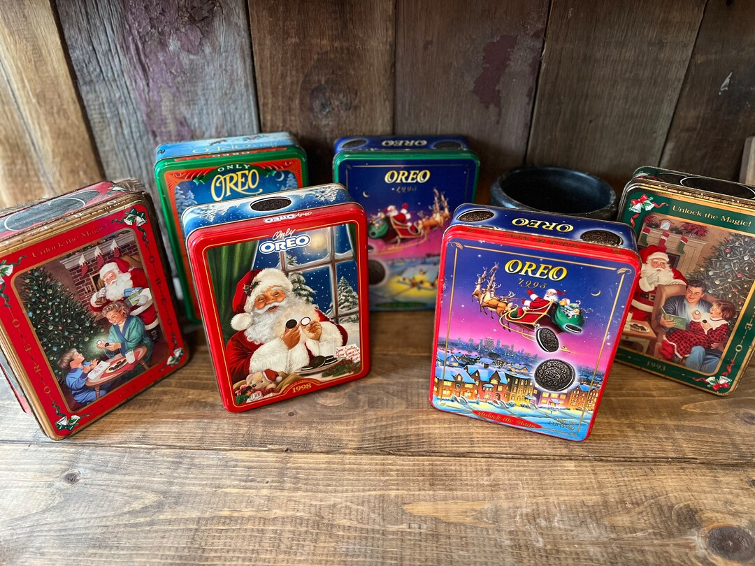 Oreo Collector's Tins, Holiday, Christmas Tins, Snowman Tins, Santa ...