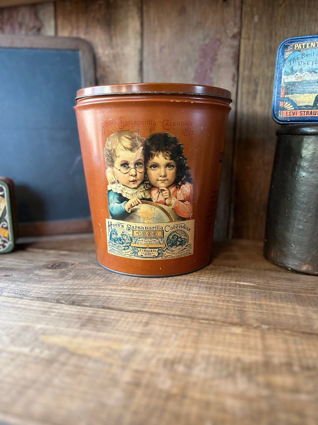 Hoods Sarsaparilla Tin, Collector's Tin, Planter, Calendar, Advertising ...