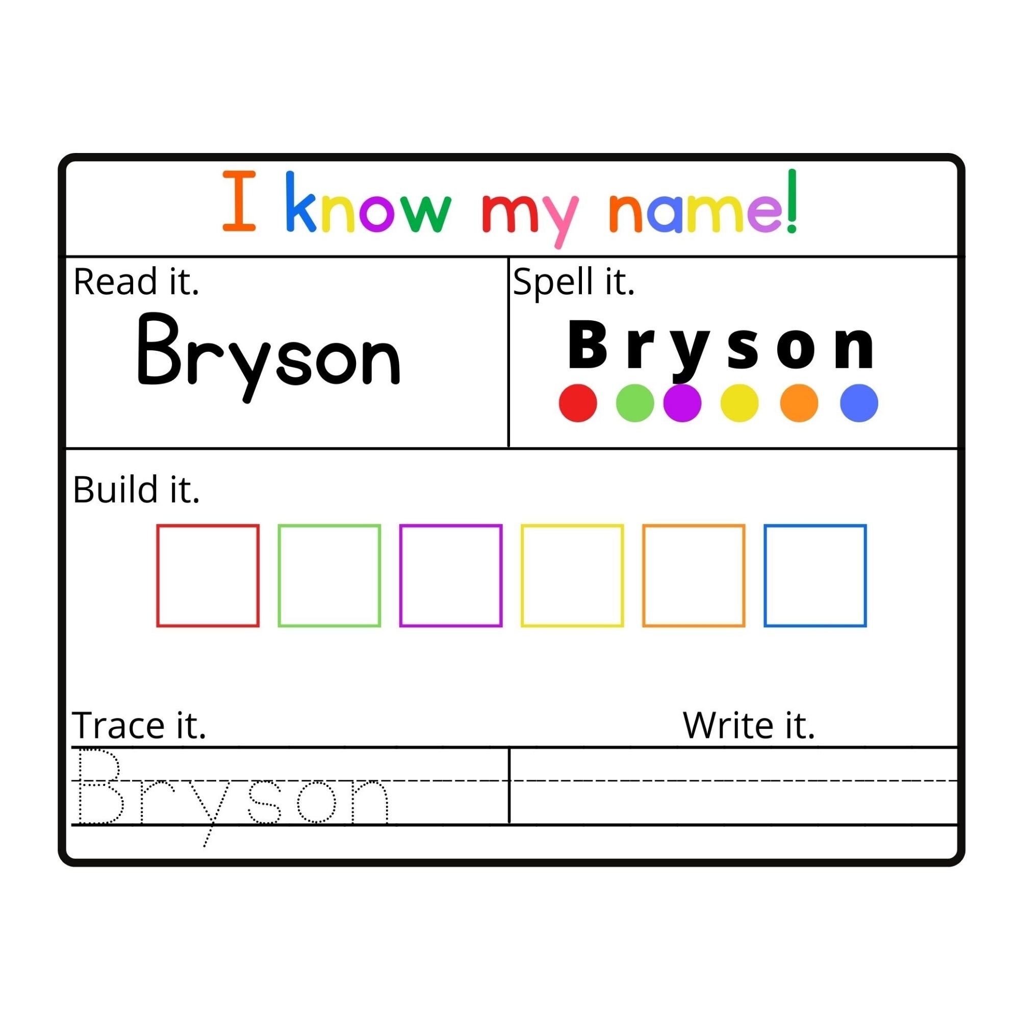 Editable Name Mat for Learning Binder or Busy Book COMMERCIAL USE - Etsy UK