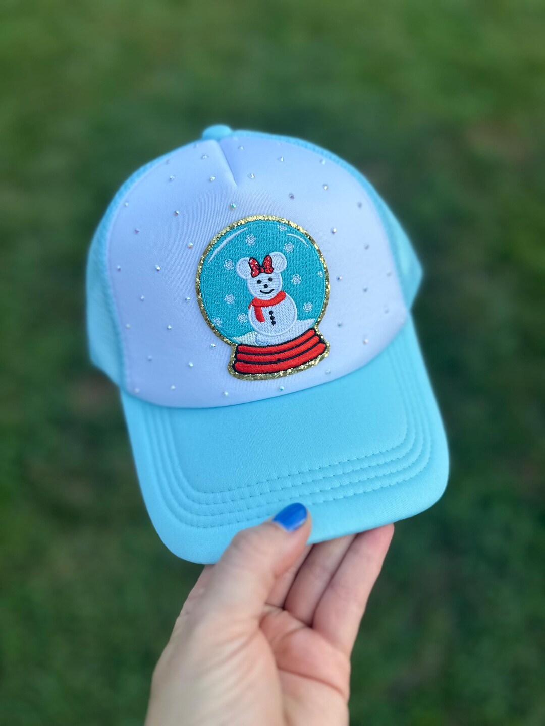 Snow Globe Magic Mouse Trucker Hat, Magical Kingdom Christmas Holiday ...