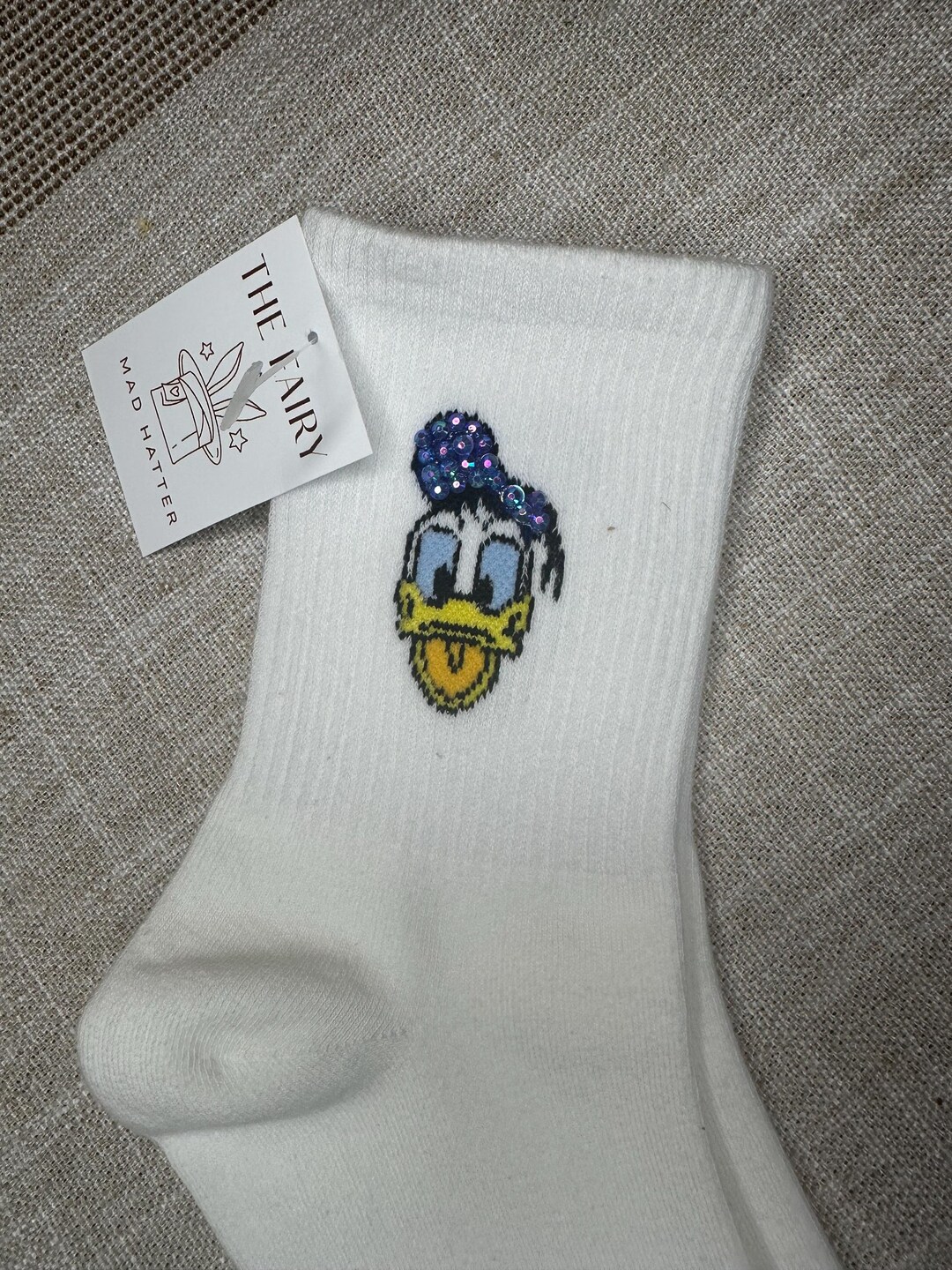 Cartoon Duck Sequin Embellished Socks - Etsy