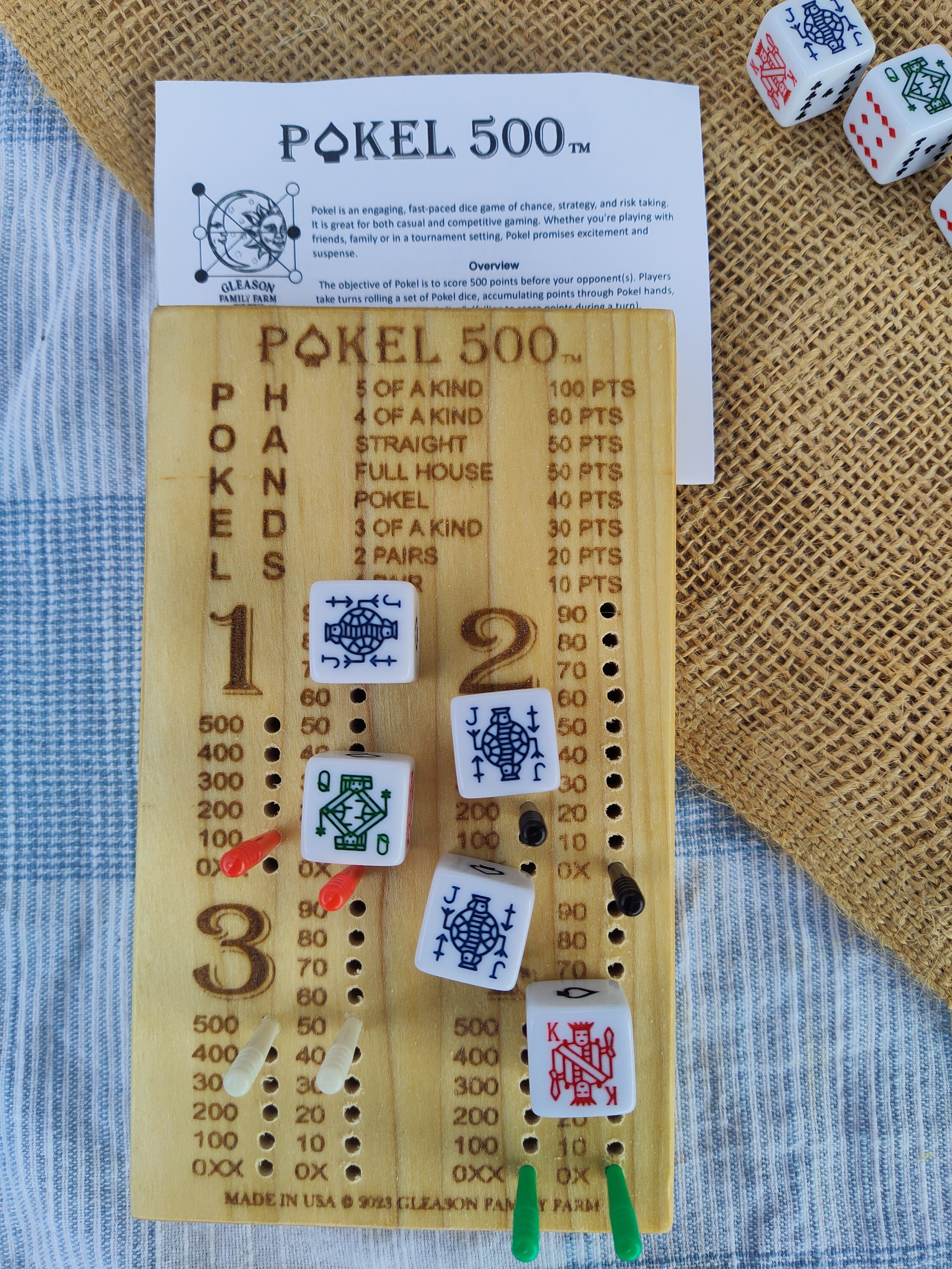 Poker Dice Set With Dice Cup Pokel 500 - Etsy