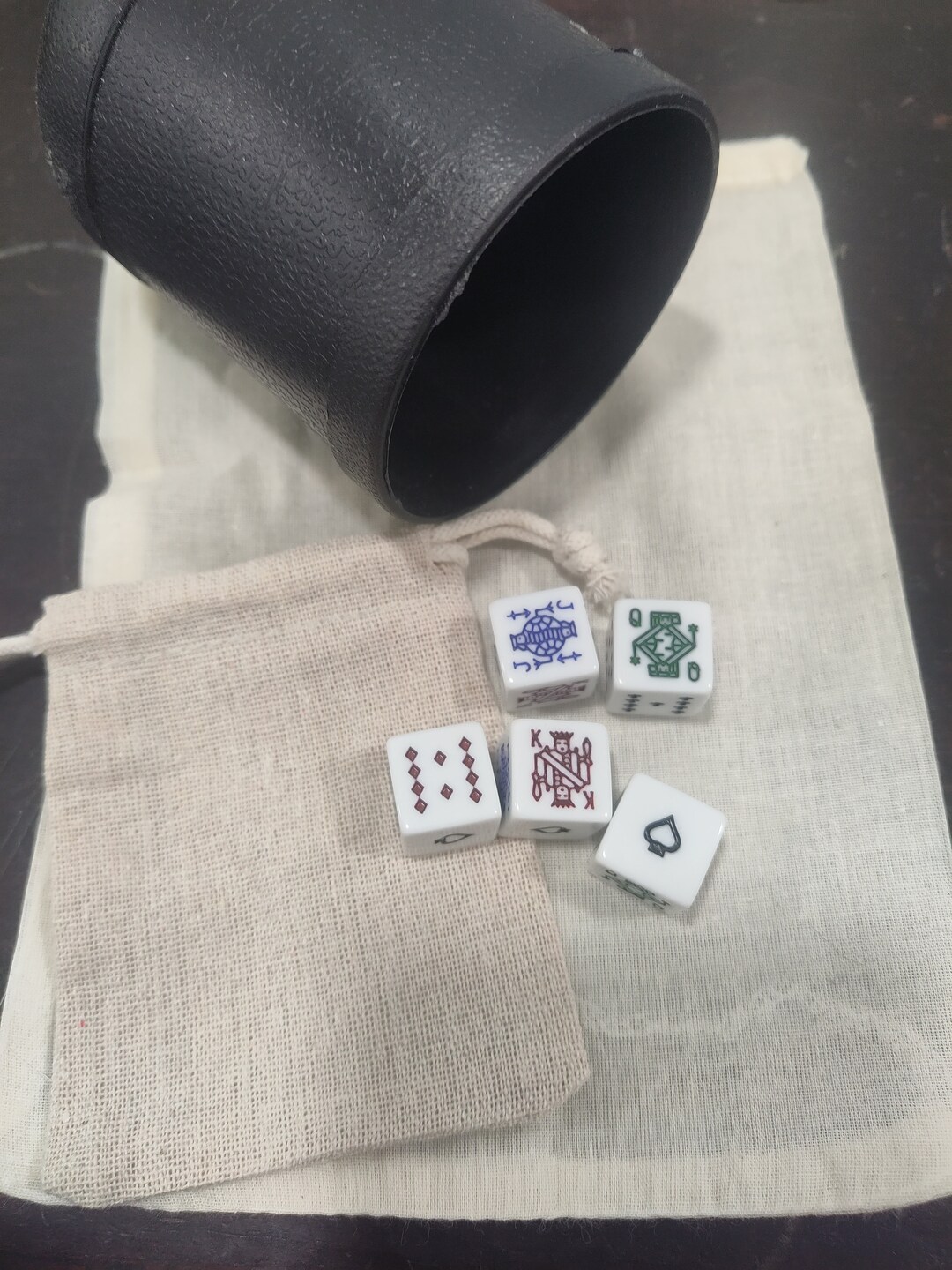 Poker Dice Set With Dice Cup Pokel 500 - Etsy