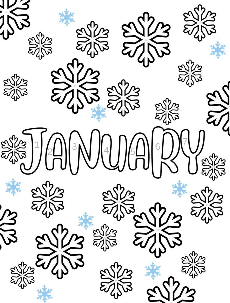 No Spending Challenge for Each Month, Habit Tracker, Numbered Coloring ...
