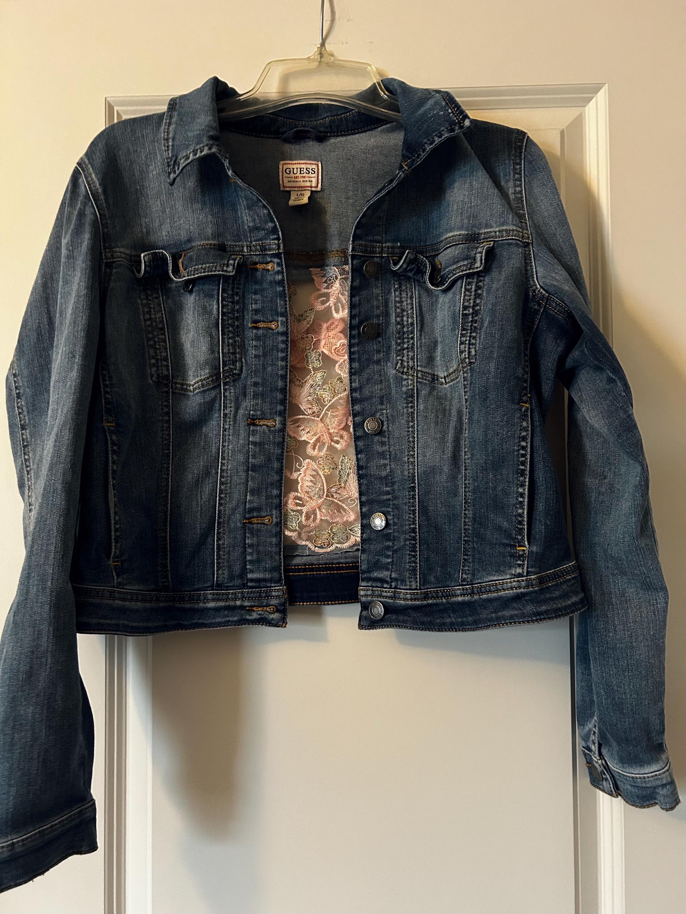 Custom Denim/jean Jacket With Boho Lace Buttefly Appliques - Etsy