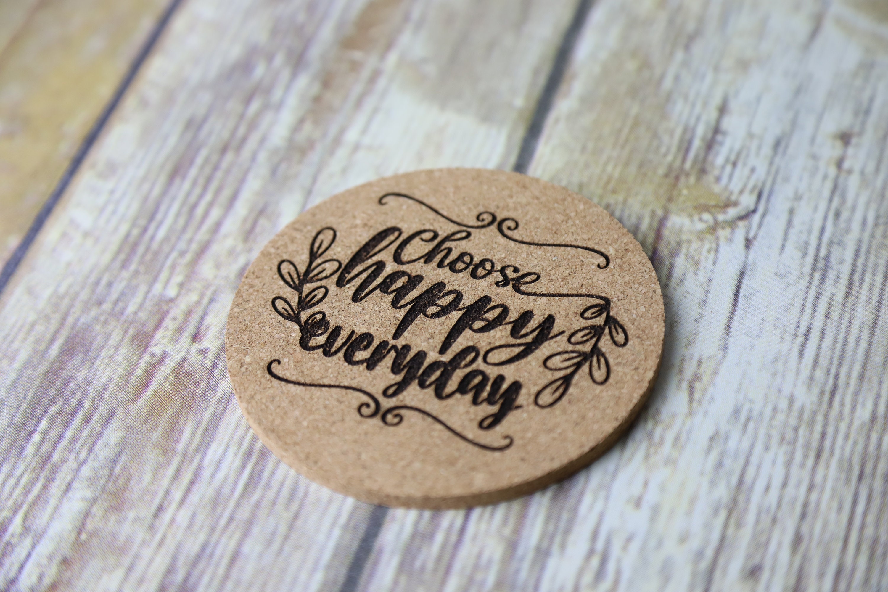 Cork Coaster - Custom Engravement Included - Etsy