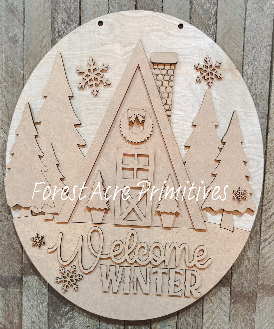 Welcome Winter Door Hanger DIY Kit - Etsy