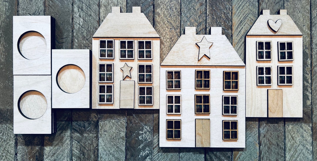Salt Box House Tea Light Holder DIY Kit - Etsy