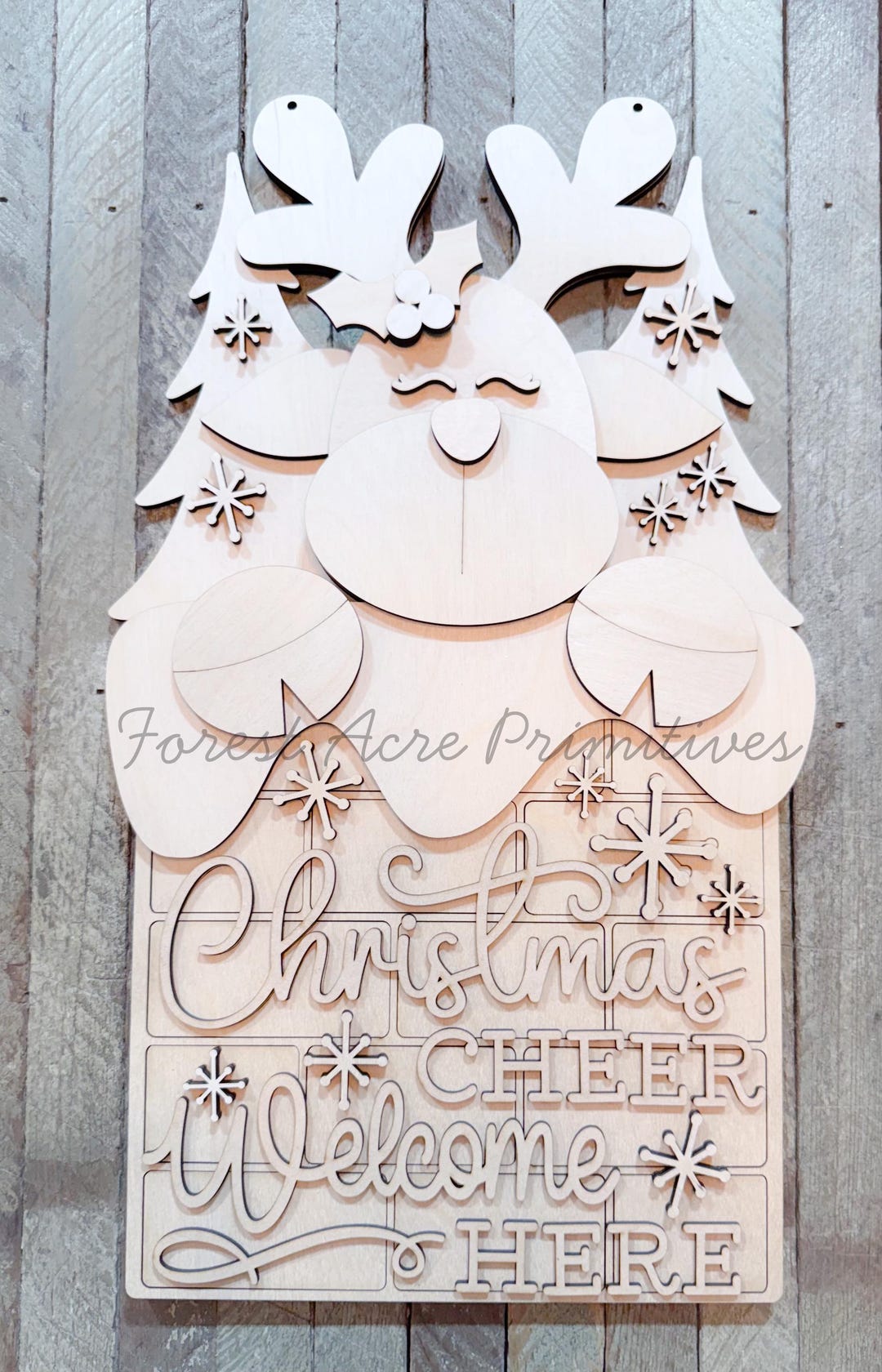 Christmas Cheer Reindeer Door Hanger DIY Kit - Etsy