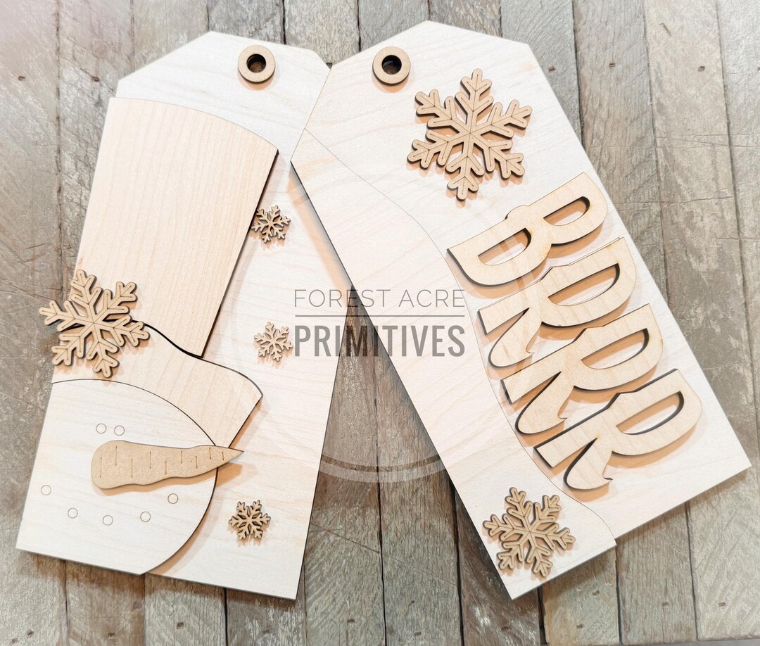 Brrr Snowman Tag DIY Kit #121 - Etsy