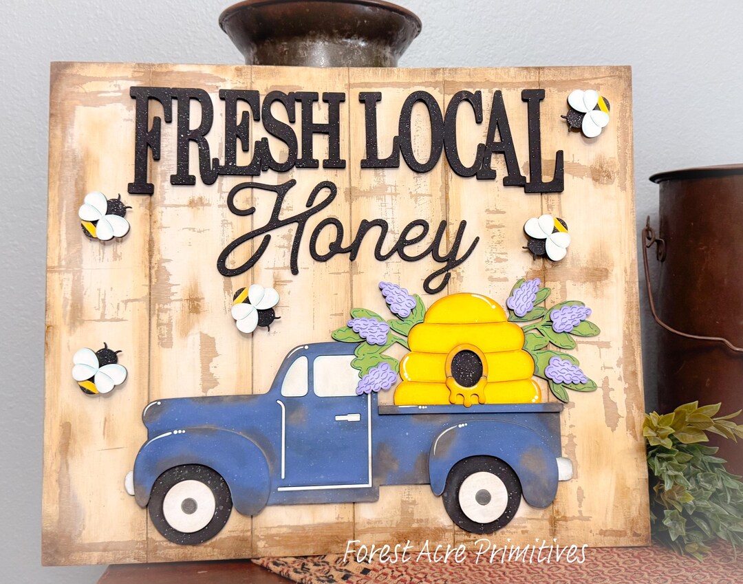 Fresh Local Honey Sign Finished - Etsy