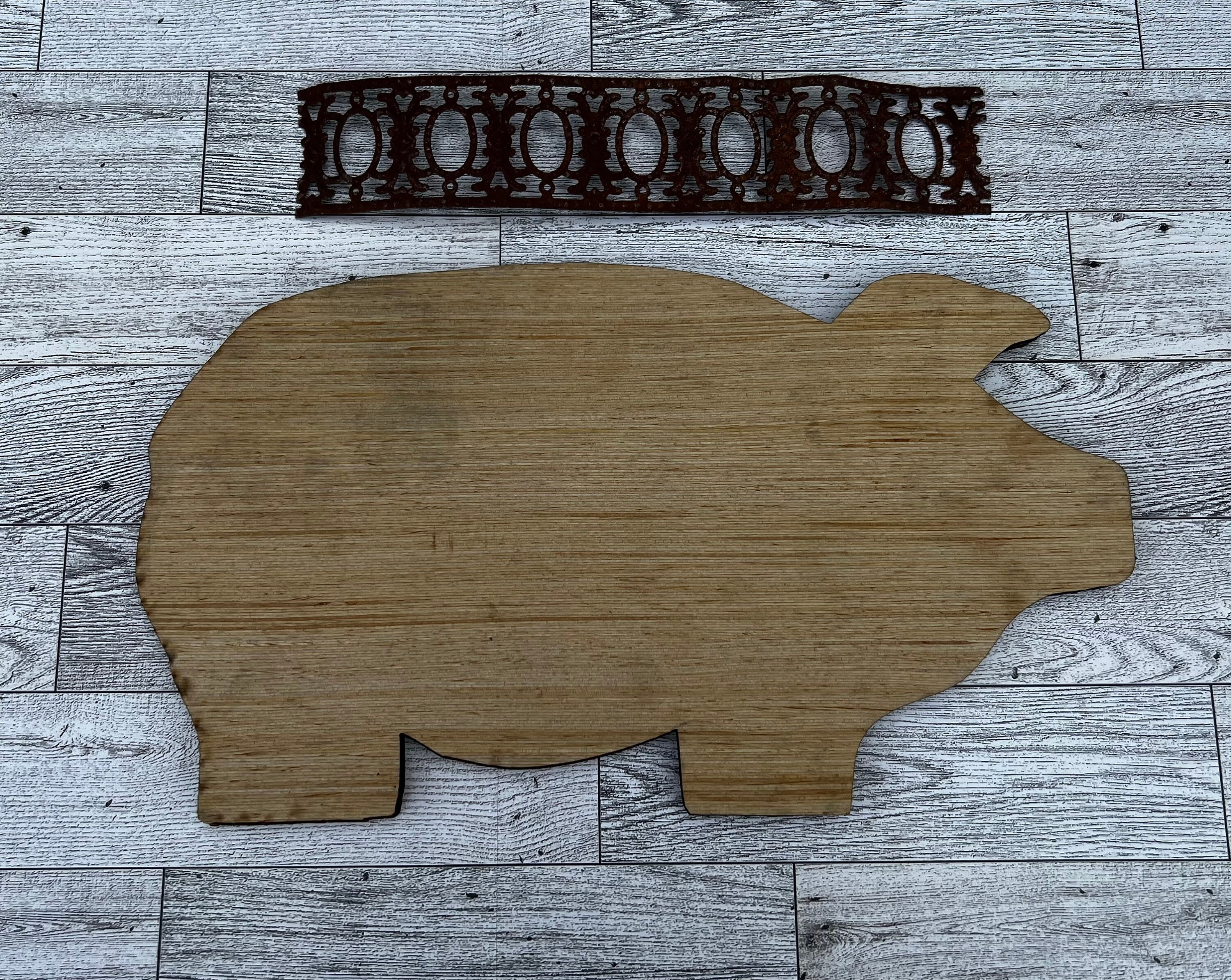 Primitive Wood Pig Cut Out - Etsy