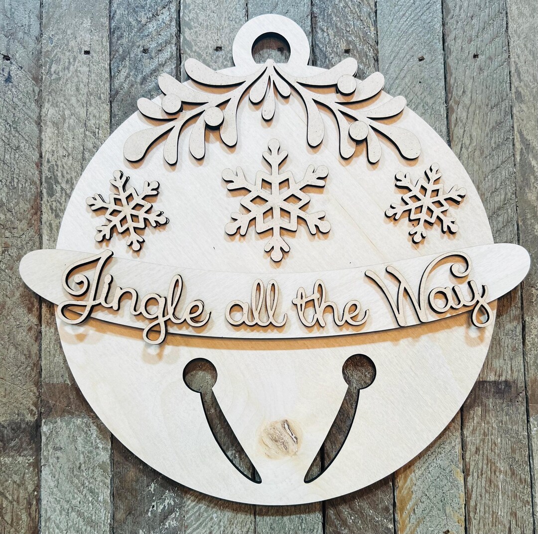 Jingle All the Way Round Hanger DIY Kit - Etsy