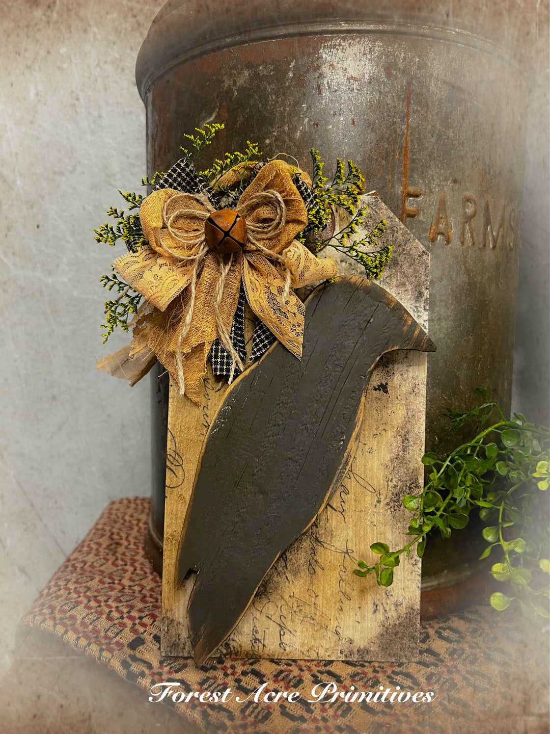 Primitive Crow Wood Tag DIY Kit - Etsy