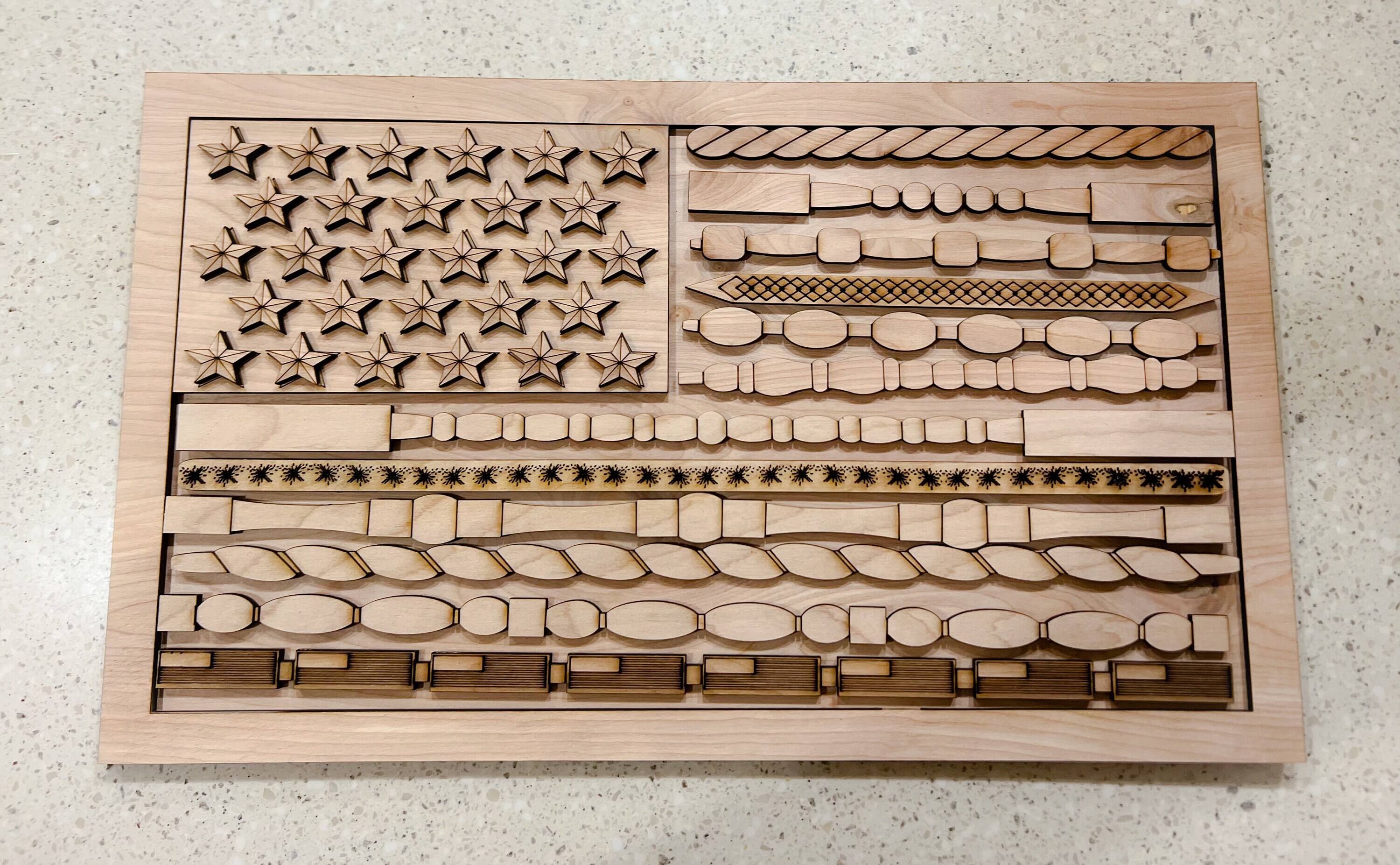 Patriotic Spindle Flag DIY Kit - Etsy