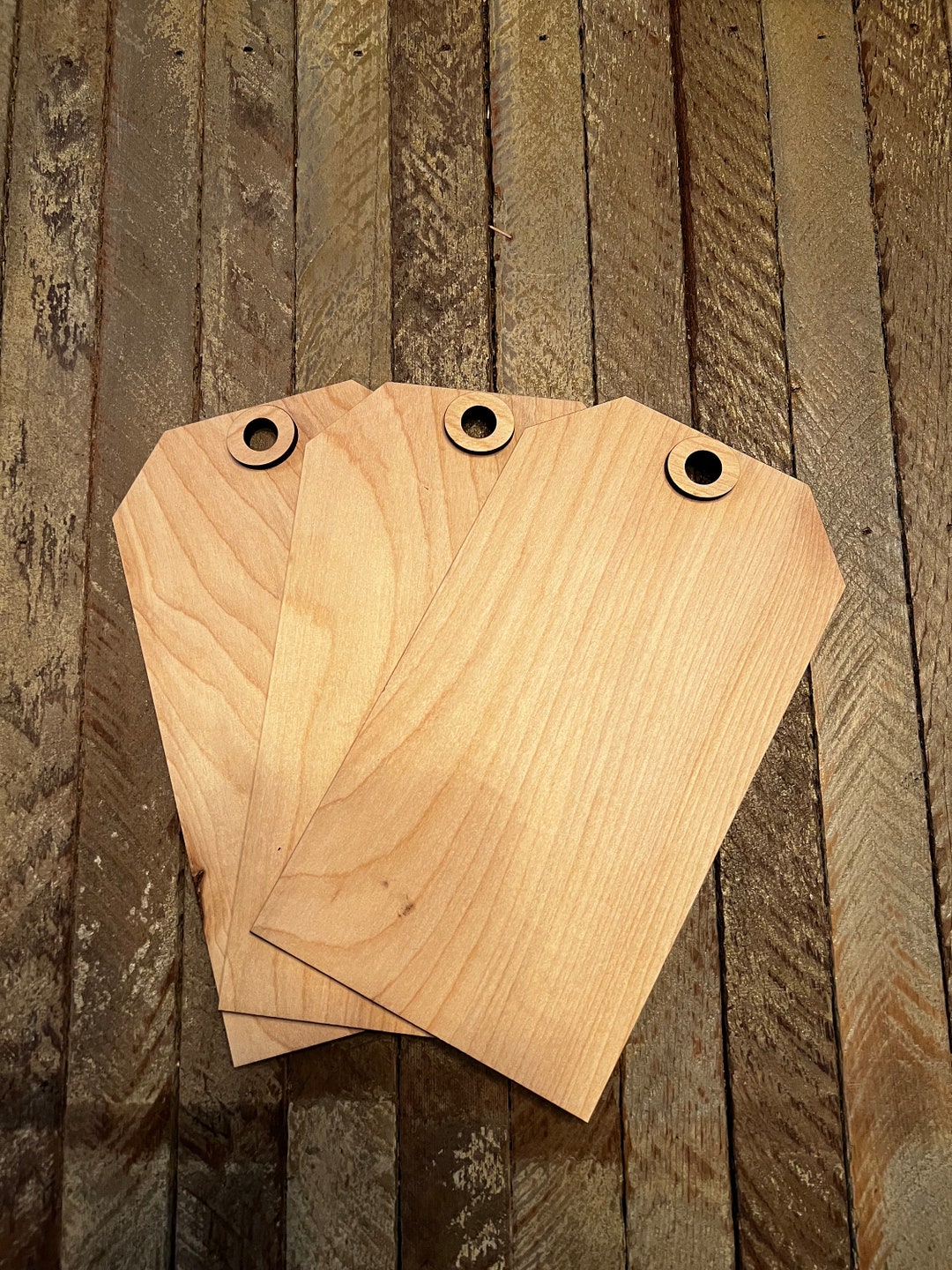 Wood Tags With Wood Washers - Etsy