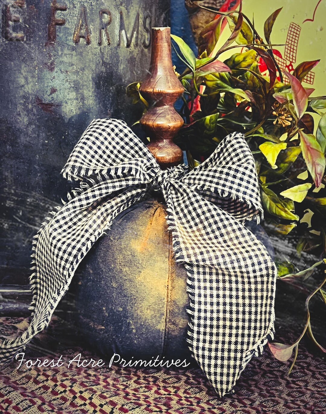 Primitive Pumpkin With Spindle Stem - Etsy