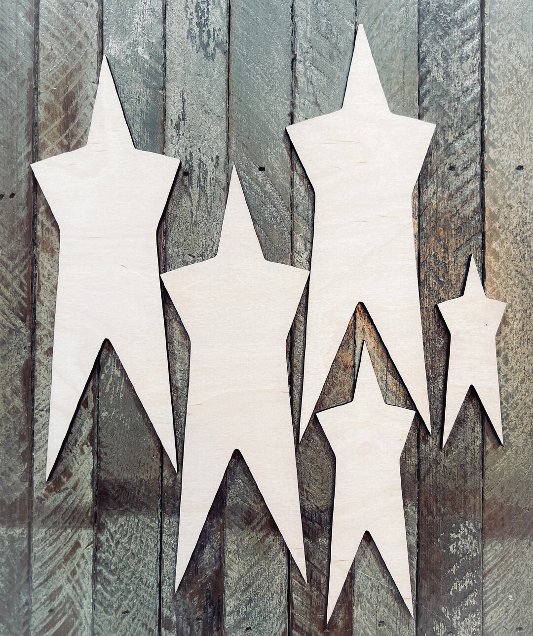 Tall Skinny Primitive Stars - Etsy