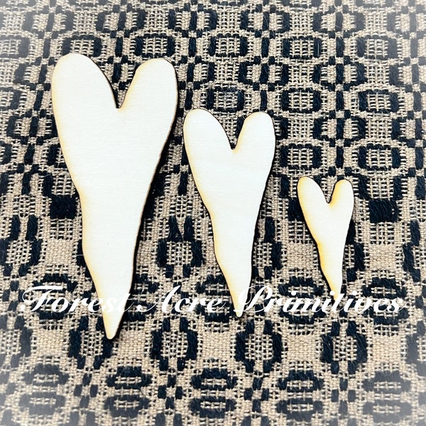 Primitive Hearts - Etsy