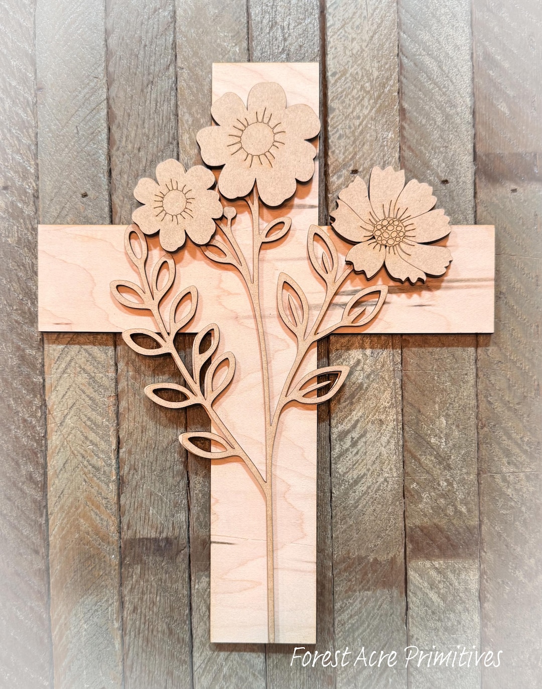 Cross With Flowers DIY Kit - Etsy