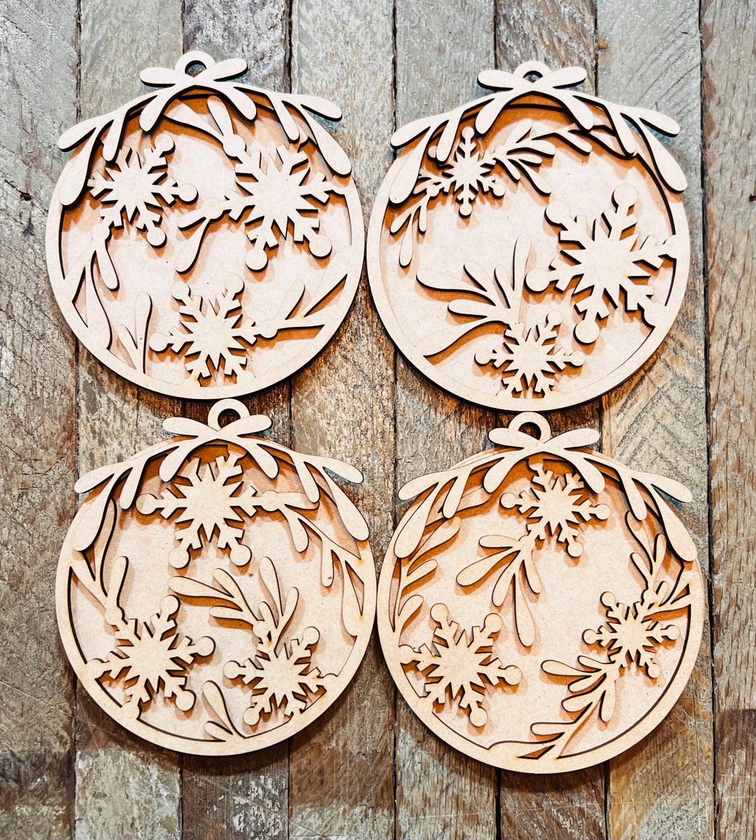 Snowflake Ornaments Set of 4 DIY Kit - Etsy