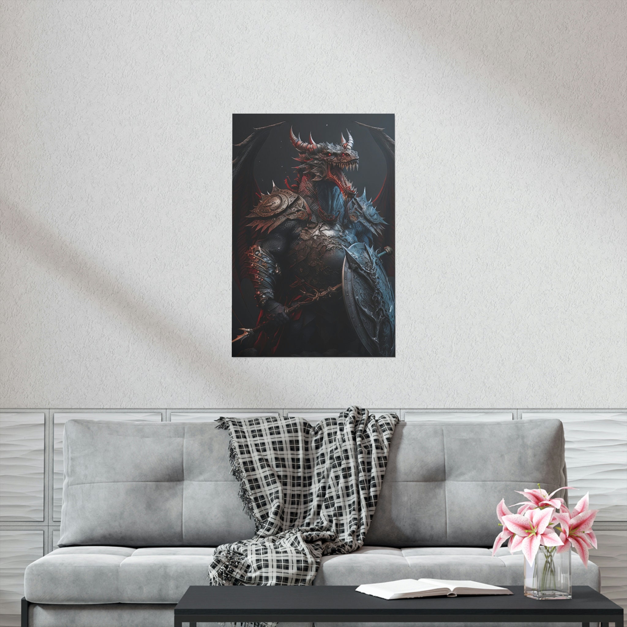 Dragonkin Warrior Premium Fantasy Poster Variant 1 - Etsy