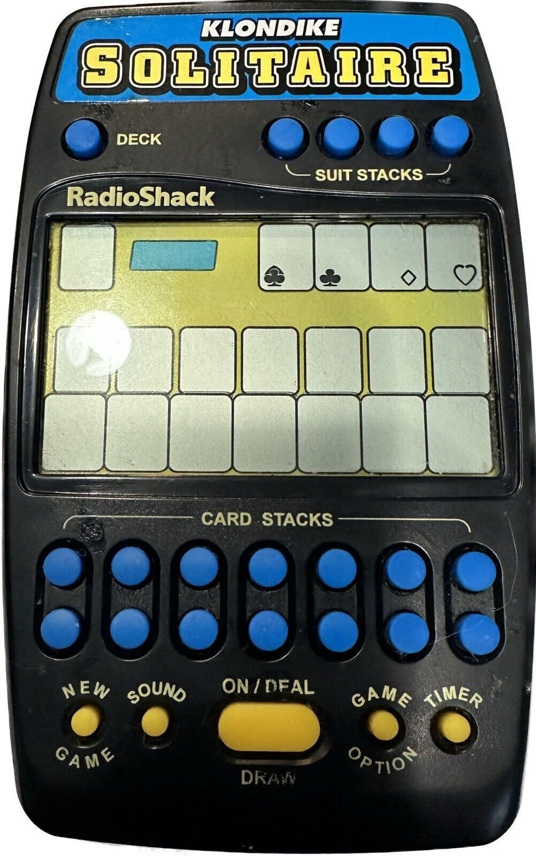 Klondike Solitaire Electronic Handheld Game Big Screen Radica ...