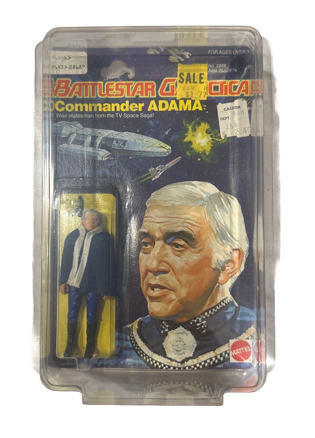 Mattel Battlestar Galactica Commander Adama MOC Series 2 New VTG 1978 ...