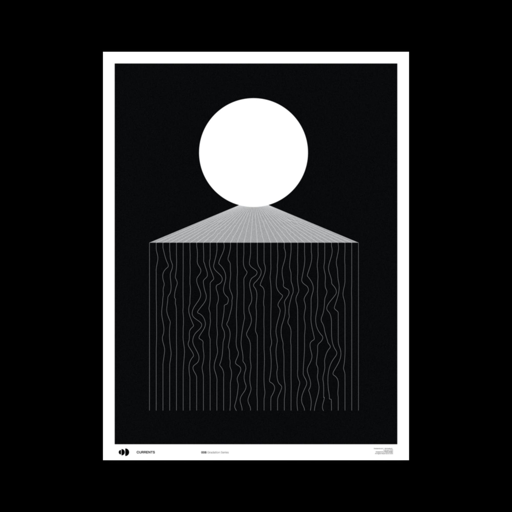 Currents Art Print. Gradation Series. Black and White Wall Art, 18x24 ...